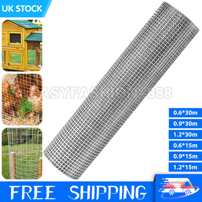 Galvanised Welded Wire Mesh Garden Pet Dog Cat Bird Aviary Rabbit Hutch ...