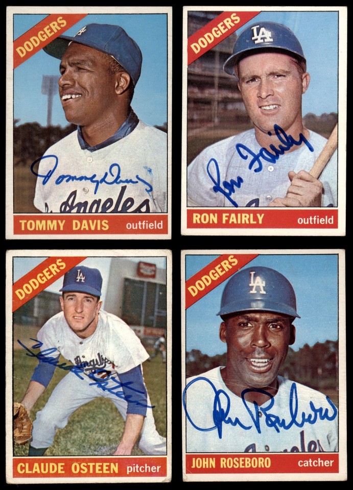 1966 Topps Dodgers Near AUTOGRAPHED Team Set AUTOGRAPHED 6818743 (13 / ...