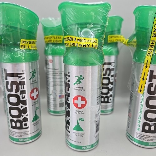 Lot (7) NEW Sealed Boost Oxygen Pocket Size Natural Inhaler Can 95% ...