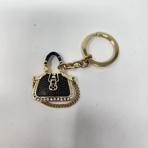 Gold tone jeweled purse key chain crystal key ring Handbag design K1 | eBay