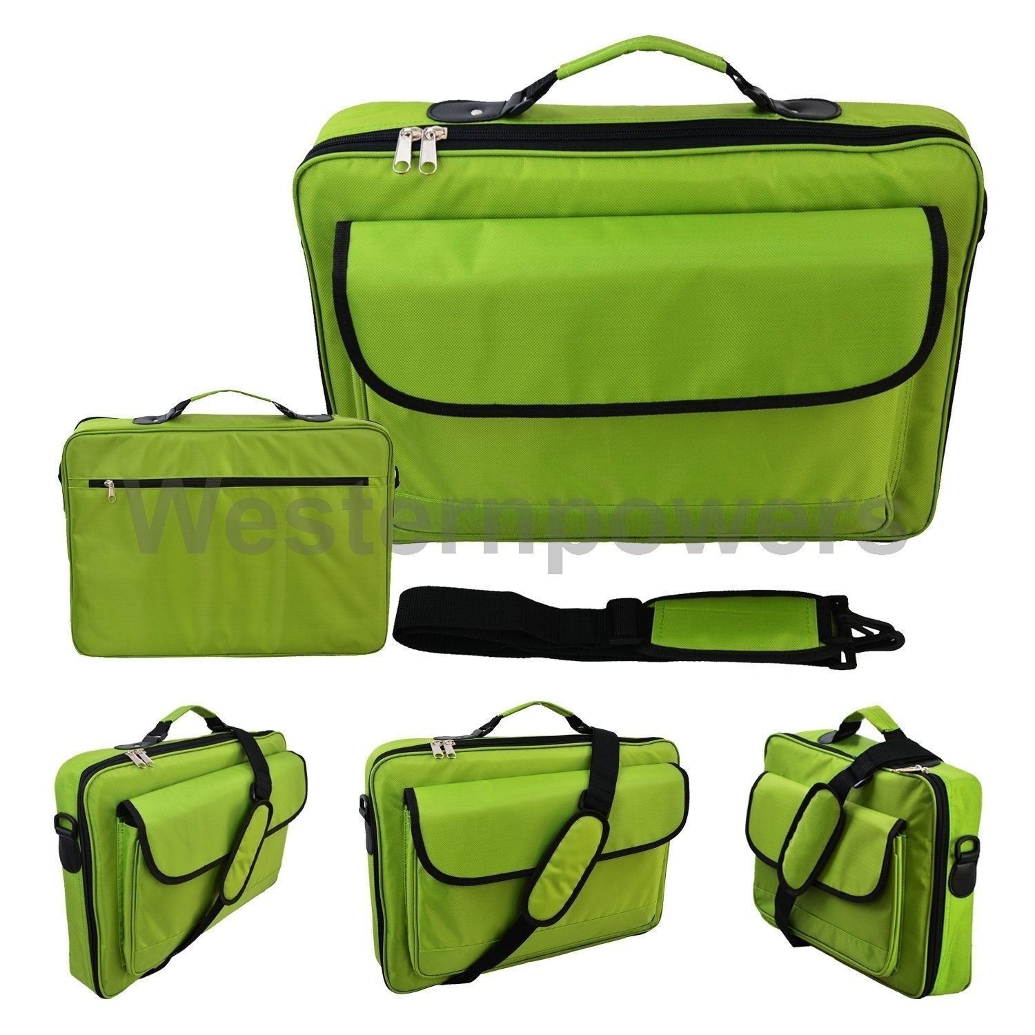 18 18.4 Inch Laptop Messenger bag case briefcase Blue Black for Macbook ...