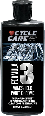 Cycle Care 8oz Formula 3 Motorcycle Windshield Paint Chrome Polish ...