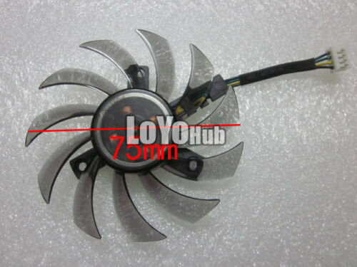 Gigabyte T128010SU PLD08010S12HH graphics card cooling fan DC 12V 0.35A ...
