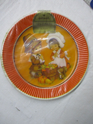 Vintage Hallmark Thanksgiving Paper Plates - Six 7" Plates - Sealed | eBay