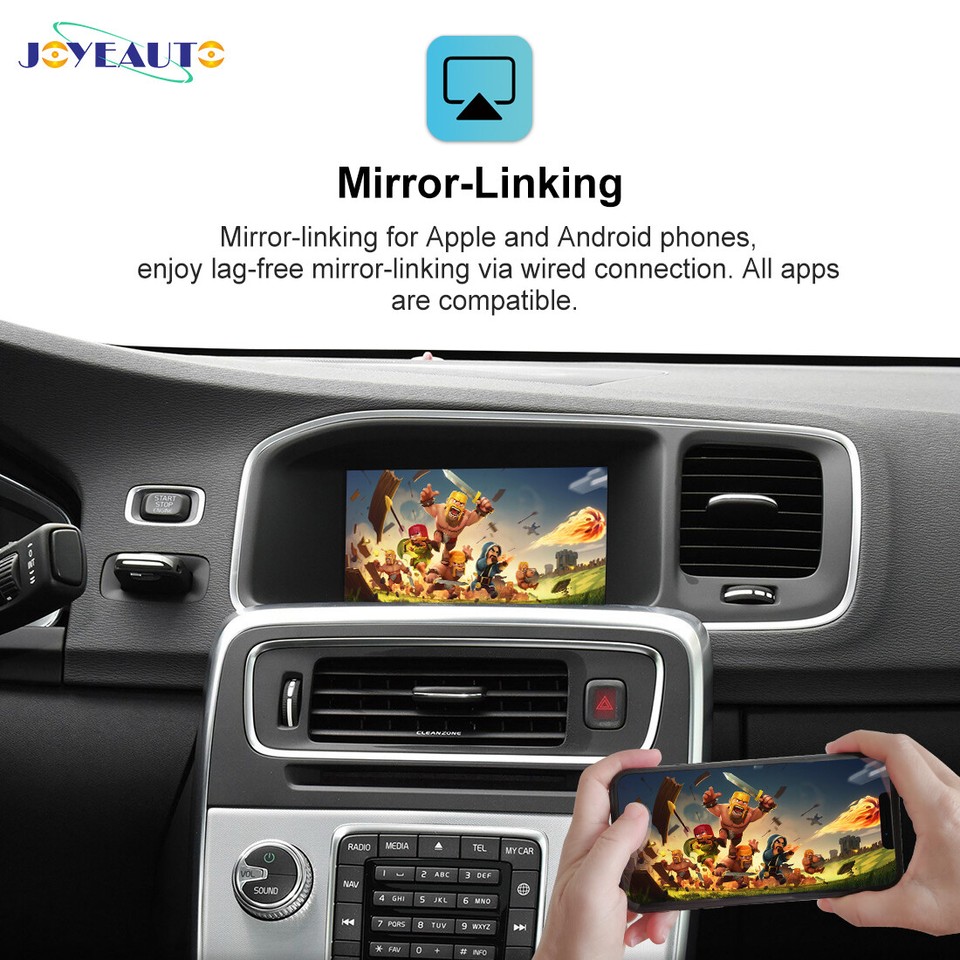 CarPlay Android Auto Interface Retrofit for Volvo S60/XC60/V60/S80/V40 ...