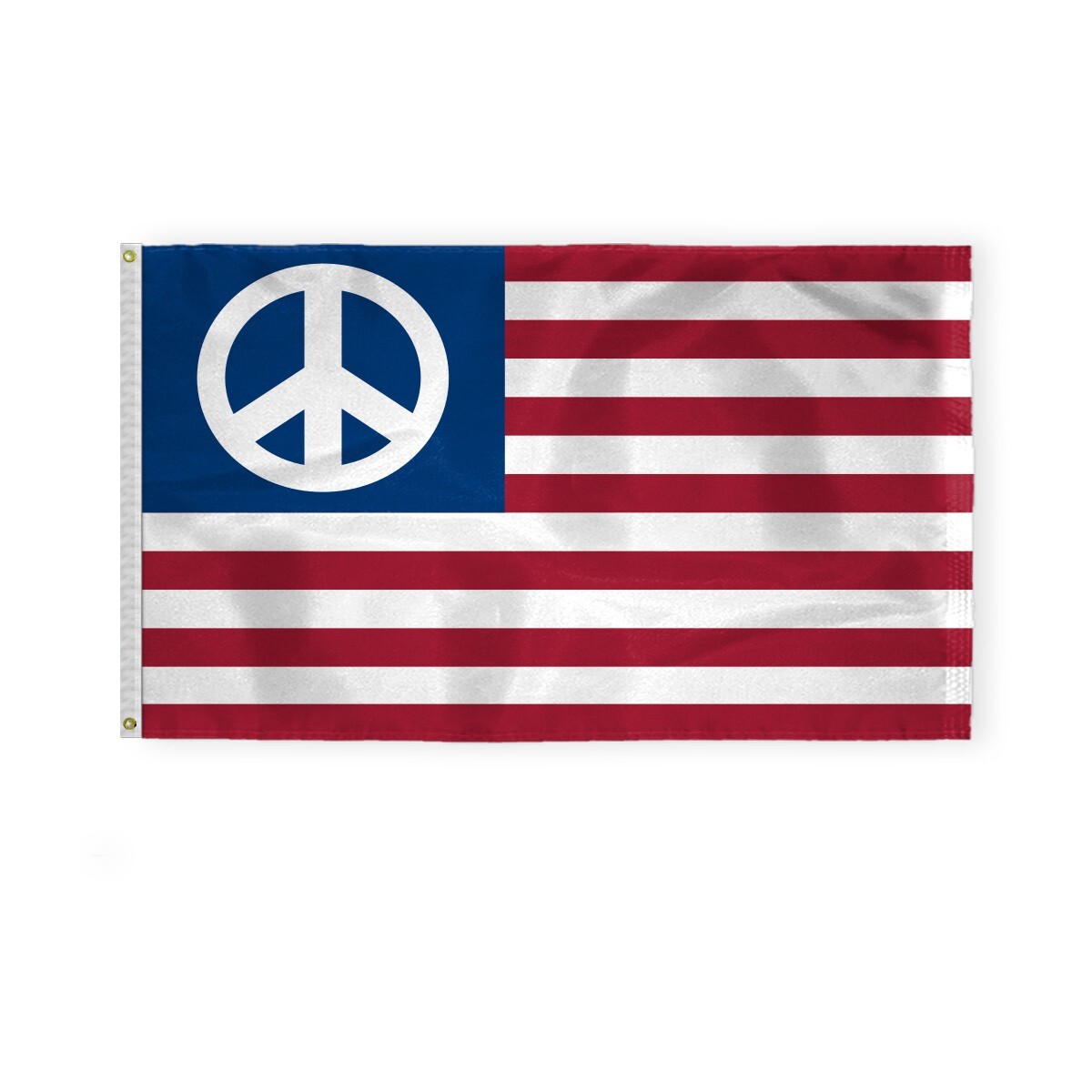 AGAS American-US Peace Flag 3x5 ft 200D Nylon - Stitched Edges, Brass ...