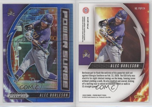 2020 Panini Prizm Draft Picks - Power Surge Alec Burleson #PDP174 Blue & Carolina Blue Hyper ...