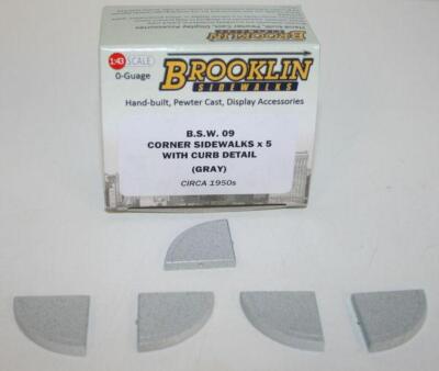 Brooklin Sidewalks 1/43 Scale O Gauge BSW09 - Corner Sidewalks x5 w ...