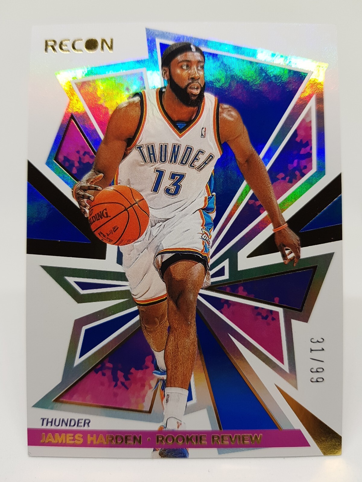 2020-21 Panini Recon James Harden Rookie Review #6 Blue OKC Thunder 90/ ...