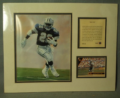Emmitt Smith vintage Kelly Russell studios color lithograph print Fred ...