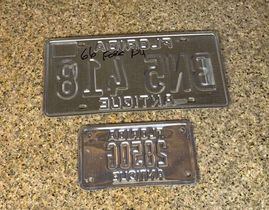 Antique Florida License Plate Motorcycle & Automobile Car Lot (2) 3 yrs ...