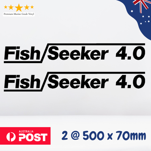 Fish Seeker 4.0 Fishing Boat Sticker Decal Marine Set of 2 | eBay