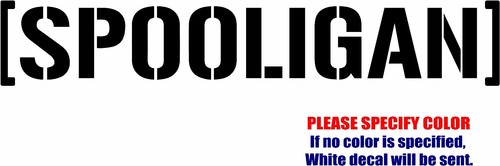 SPOOLIGAN Graphic Die Cut decal sticker Car Truck Boat Window Bumper 12 ...
