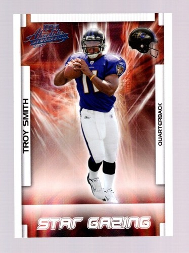TROY SMITH - 2007 ABSOLUTE MEMORABILIA - #'d18/25 - CARD # SG1 FREE ...