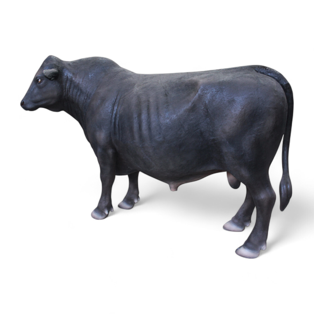 Large Bull Statue - Life Size Bull Statue - Black Angus Bull Life Size ...