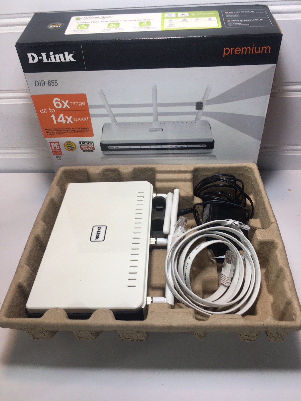 💥PKG-D Link Premium DIR-655 Extreme-N Gigabit Wireless Router +Notebook ...