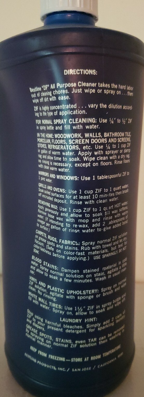 Bestline Products ZIF BioDegradable All-Purpose Cleaner 32 oz ...