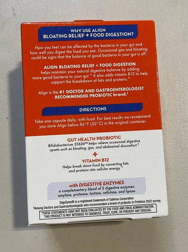 Align Probiotic Bloating and Gas Relief and Food Digestion - 28 ...