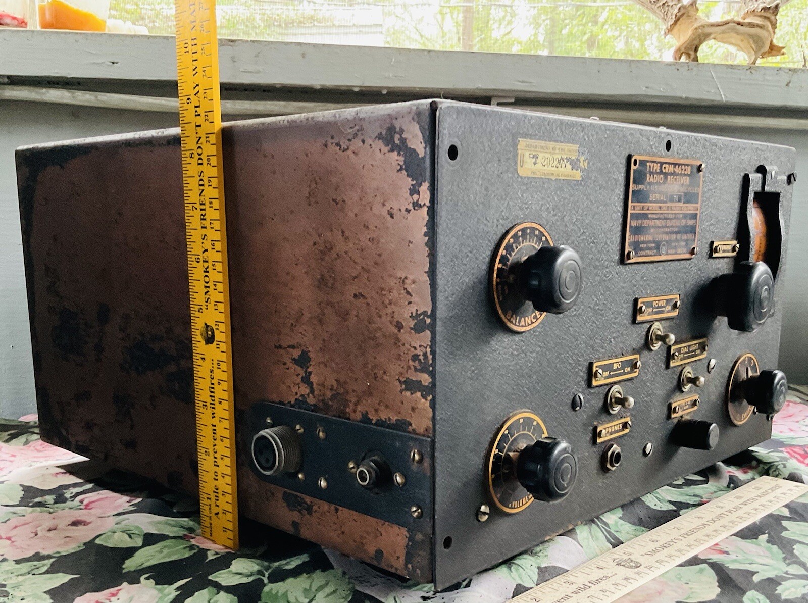 RARE ORIGINAL US NAVY HF RECEIVER RADIO DAE-2 CRM-46238 WWII VINTAGE ...