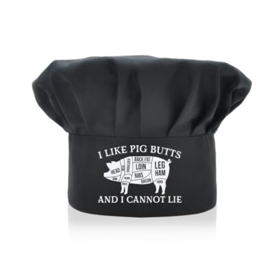 I Pig Funny Chef Hat Adjustable Chef Hat Funny BBQ Cooking Chef Hat for ...