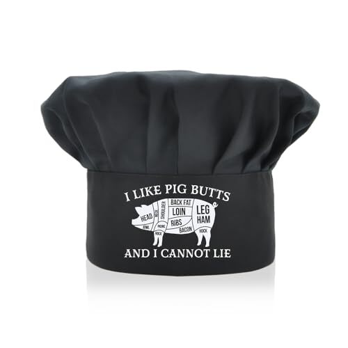 I Pig Funny Chef Hat Adjustable Chef Hat Funny BBQ Cooking Chef Hat for ...