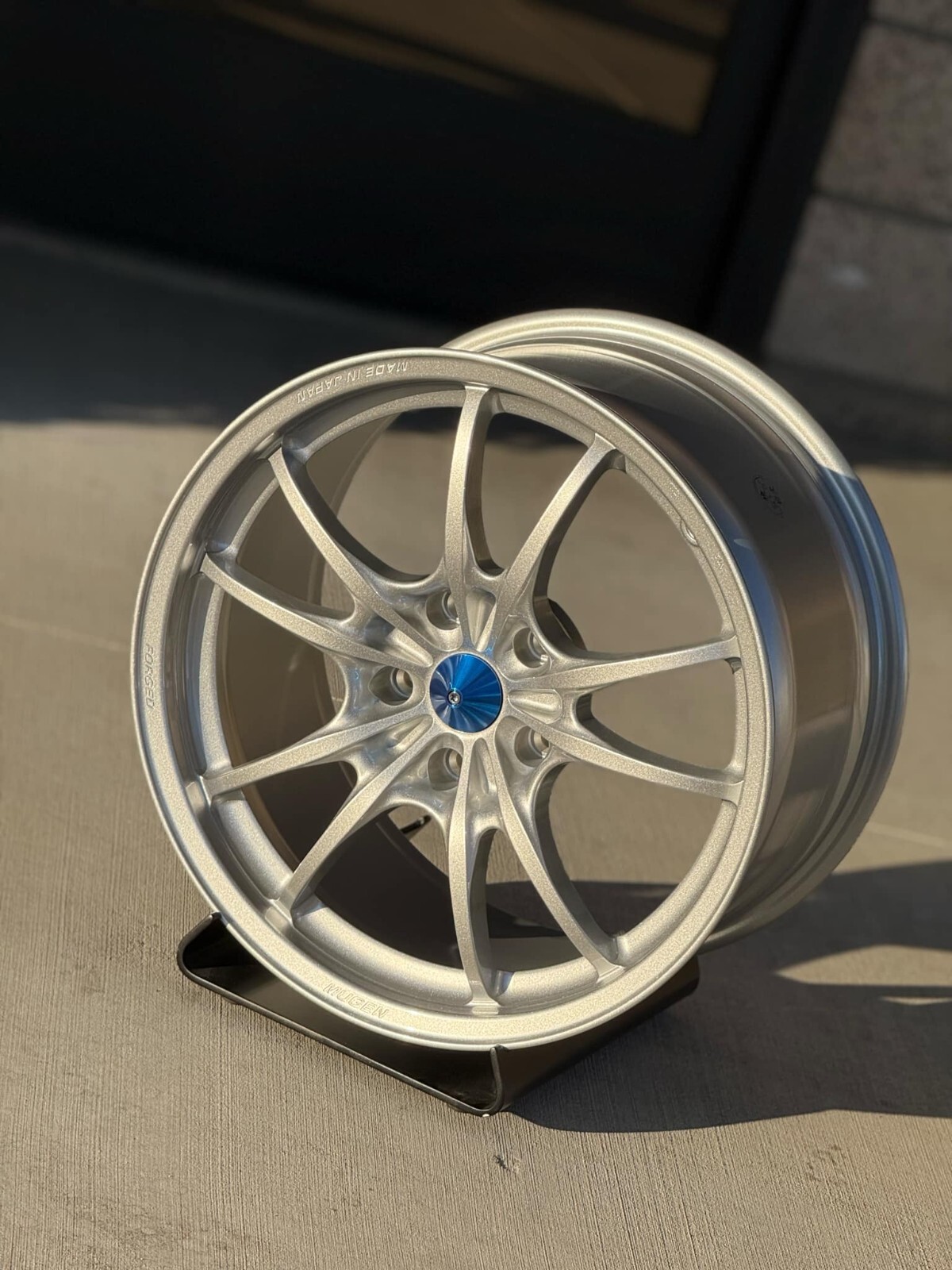 (set of 4) Mugen MF10 18x9.5 +45 5x120 Silver fits Honda Civic Type-R ...