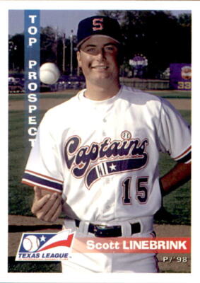 1998 Texas League Top Prospects Grandstand #21 Scott Linebrink Austin ...