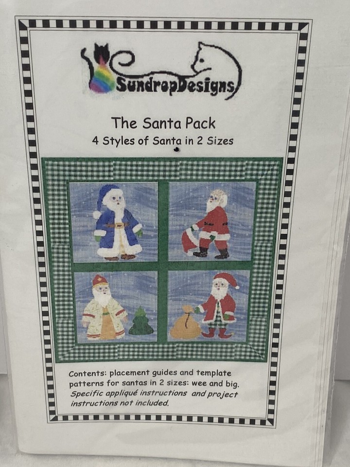 Appliqué Quilt Pattern Sundrop Designs The Santa Pack | eBay