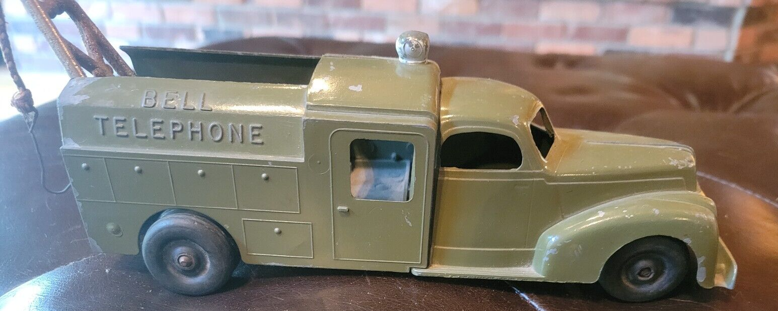 VTG ORIGINAL HUBLEY478 BELL TELEPHONE TRUCK w/working winch and hook ...