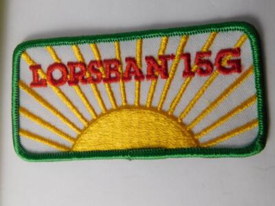 FARM INSETICIDE LORSBAN 15G CHEMICAL VINTAGE HAT VEST PATCH BADGE ...