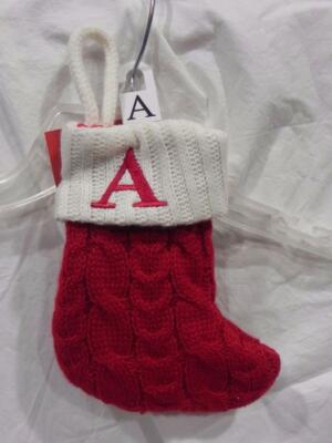 NWT - St. Nicholas Square Mini Monogram "A" Stocking Ornament*** | eBay