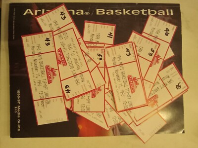 1996 Arizona Basketball Wildcats Uofa Tip Off Lunch Tickets Rare Vtg ...