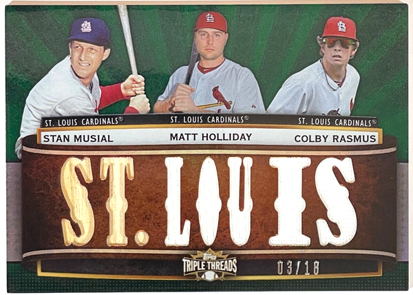 2011 Topps Triple Threads - Relic Combos Emerald #TTRC-58 Stan Musial ...