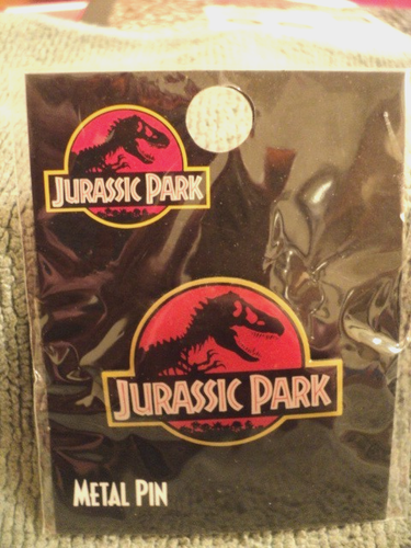 JURASSIC PARK PIN Classic Dinosaur Movie Logo Gift Metal Enamel Lapel ...