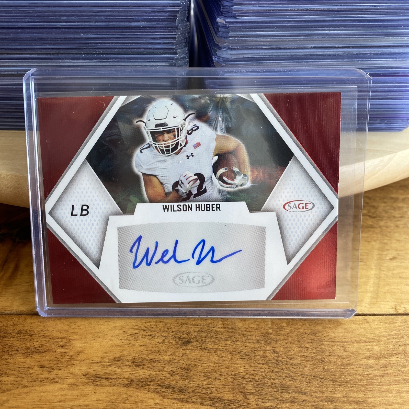 2023 Sage Wilson Huber Auto Red Cincinnati Bearcats #A-WH card | eBay