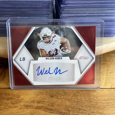 2023 Sage Wilson Huber Auto Red Cincinnati Bearcats #A-WH card | eBay