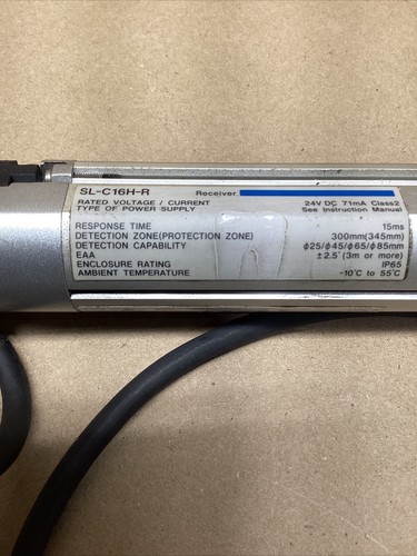 Keyence SL-C20H-R w/ SL-C16H-R Receiver Safety Light Curtain #715H76FML ...