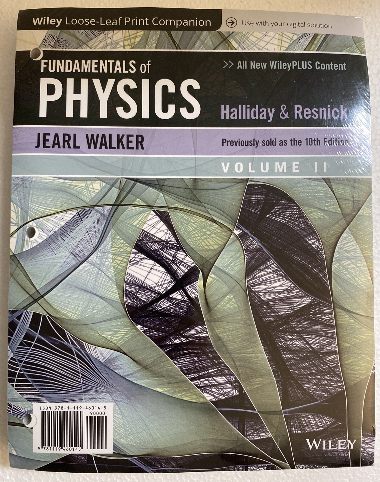 Fundamentals of Physics Volume 2 Halliday & Resnick Wiley Loose-Leaf ...