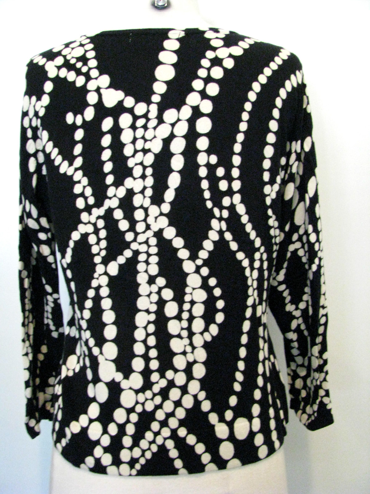 CAbi "Dotti Cardi" Lightweight Soft 100% Cotton Cardigan Sweater Black ...