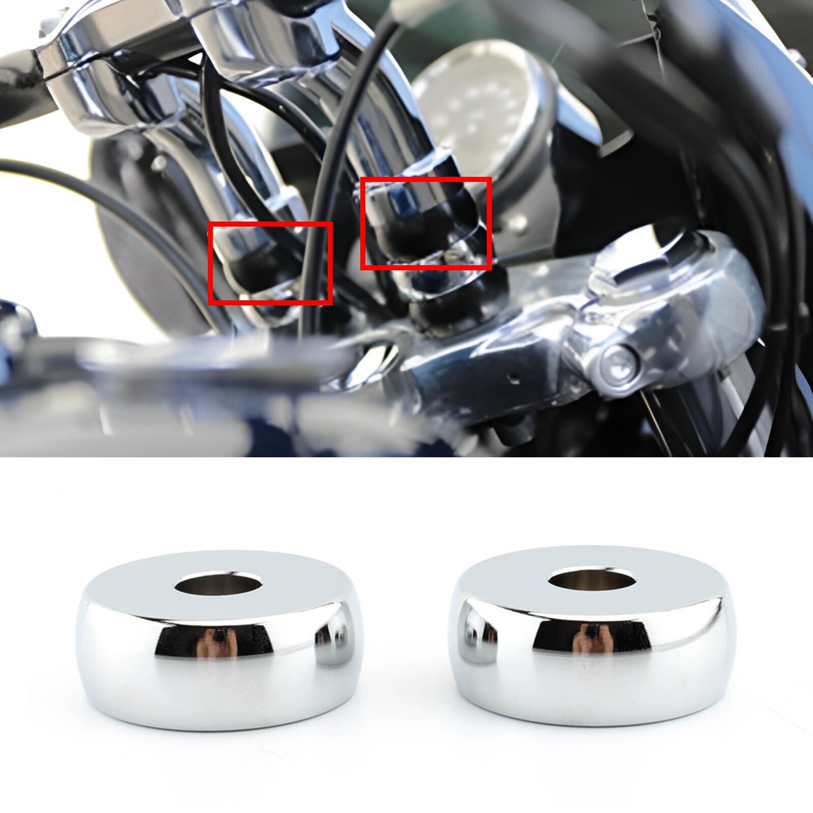 Handlebar Riser Spacer Kit 17MM For Harley SOFTAIL BREAKOUT FXDL DYNA ...