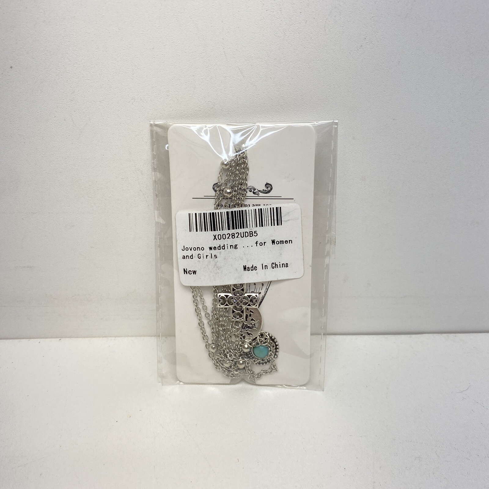 Jovono Boho Layered Turquoise Pendant Necklaces Silver Cross Map ...