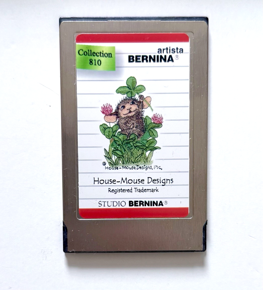 Studio Bernina Artista - House Mouse Designs Embroidery Card #810 -RARE ...