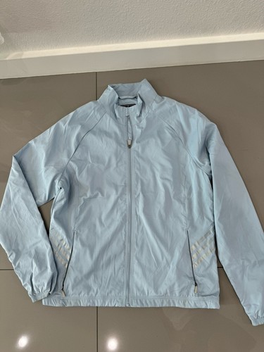 Adidas Golf Climaproof Wind Jacket Full Zip BLUE Pockets Womens Sz XS ...