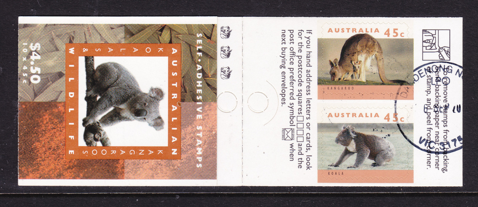 1994 KANGAROO AND KOALA BOOKLET SP:B177C 3K CTO | eBay