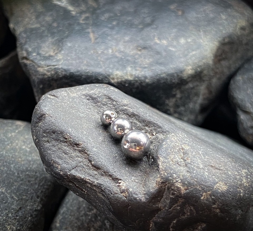 Body Jewelry Replacement Parts - 10pk 316L Surgical Steel Dimpled ...