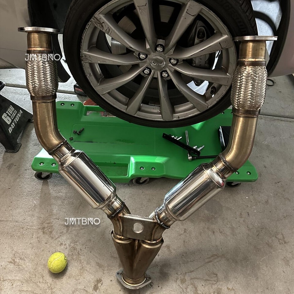 2PCS For Mercedes-Benz 3" In/Out Performance Mufflers Resonator ...