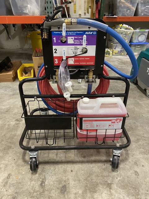 Ecolab Kay Foaming Station with Hoses & Rolling Cart | eBay