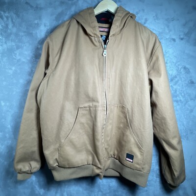 Craftsman Jacket Men’s L Brown Duck Hooded Work Jacket with Teflon ...