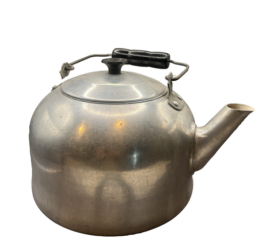 Vintage 1950s Comet Aluminum Tea Cowboy Coffee Pot Kettle Wood Handle ...