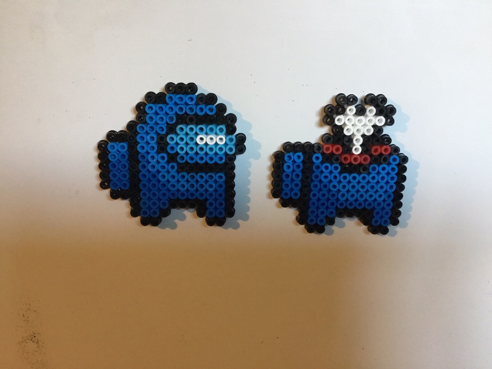 Among Us Inspired Hama Perler Bead Magnets Handmade Gift - Dark Blue ...